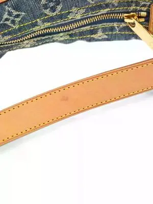 LOUIS VUITTON Monogram Denim Baggy Shoulder Bag - Blue