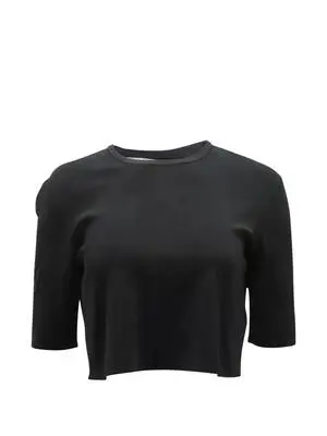 LAROSE PARIS Ribbed Cropped Top