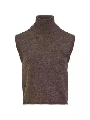 Magda Butrym Sleeveless Roll-neck Top - Brown