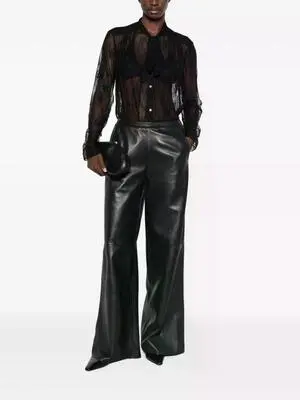 FORTE_FORTE Pussy-bow Lace Shirt