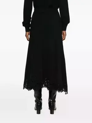 Zimmermann Lace Trim Flared Midi Skirt
