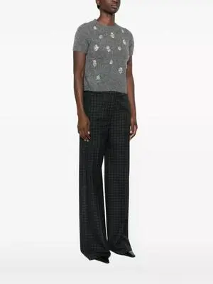 I BLUES Crystal-embellished Crewneck T-shirt