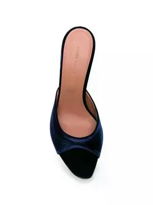Amina Muaddi Alexa Velvet Sandals