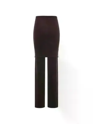 Andamane Layered Velvet-effect Trousers - Brown