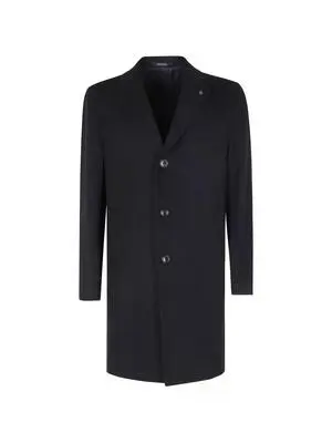 Tagliatore Single-breasted Notched-lapel Coat - Blue