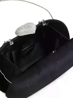 TWENTY FOURHAITCH Crystal-embellished Oval Clutch Bag