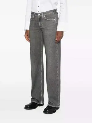 Rag & Bone Rb Miramar Terry Cam Full Straight-leg Trousers - Grey
