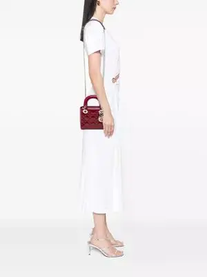 Dior 2019 Mini Patent Cannage Lady Satchel