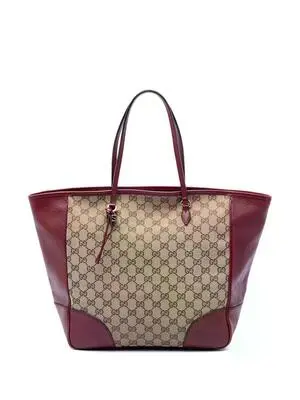 Gucci Gg Canvas And Calfskin Bree Tote Bag