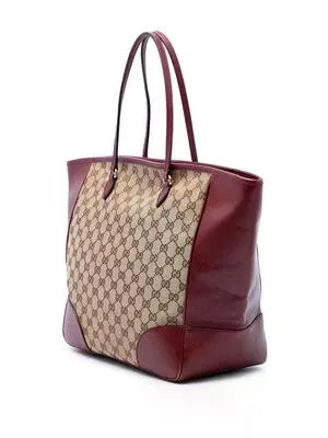 Gucci Gg Canvas And Calfskin Bree Tote Bag