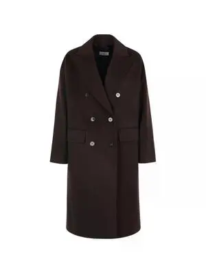 Alberto Biani Double-breasted Notched-lapel Coat