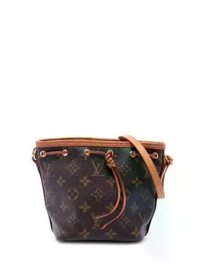 LOUIS VUITTON Monogram Nano Noe Bucket Bag - Brown