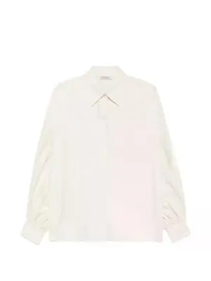 SOSUE Balloon Sleeve Shirt - Neutrals