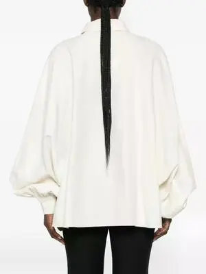 SOSUE Balloon Sleeve Shirt - Neutrals