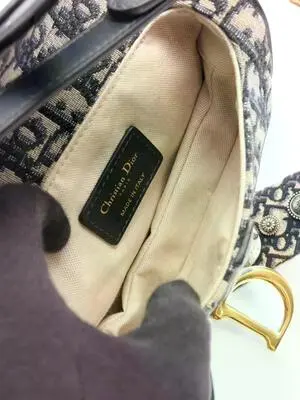 Dior 2010s Oblique Jacquard Saddle Shoulder Bag