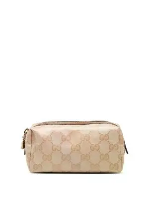Gucci Gg Crystal Cosmetic Pouch - Neutrals