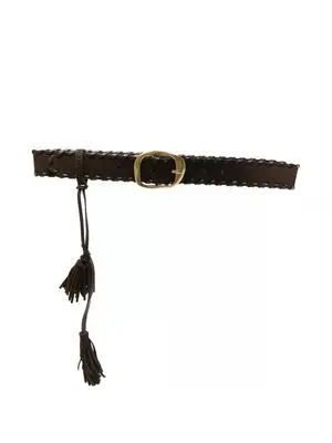 TWINSET Whipstitch-trim Tassel-detail Belt - Brown