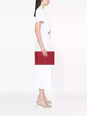 Gucci 2016-2026 Gg Marmont Matelasse Calfskin Clutch Bag - Red