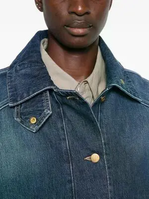SOSUE Denim Jacket With Faded Finish And Gold-tone Hardware