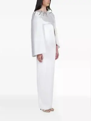 ARAFTU Arafatu Embellished Cape Overlay Maxi Dress
