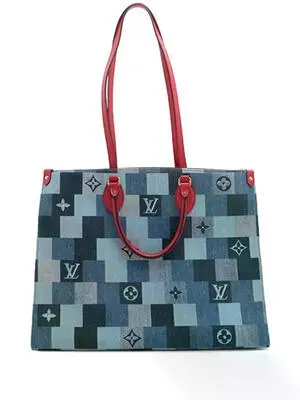 LOUIS VUITTON Monogram Denim Onthego Gm Satchel