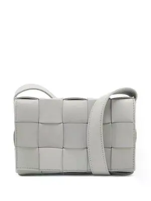 Bottega Veneta Small Nappa Intrecciato Cassette Crossbody Bag - Grey
