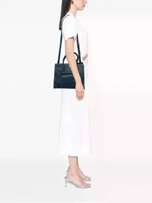 Prada Vitello Daino Front Pocket Open Convertible Tote Satchel