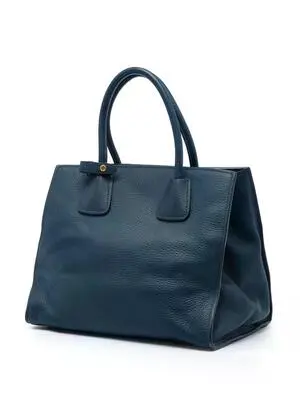 Prada Vitello Daino Front Pocket Open Convertible Tote Satchel