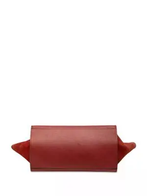 Celine Small Drummed Calfskin And Suede Trapeze Satchel