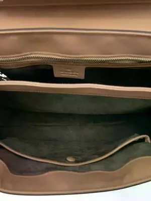 Gucci Smooth Calfskin Bamboo Lady Lock Handbag - Neutrals