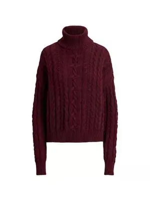 RALPH LAUREN Lauren Ralph Lauren Cable-Knit Turtleneck Sweater