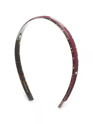 MAISON MICHEL Savannah Tortoiseshell-effect Headband - Red