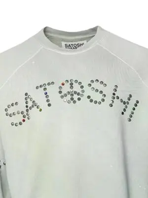 SATOSHI NAKAMOTO Star-studded Crewneck Sweater - Grey