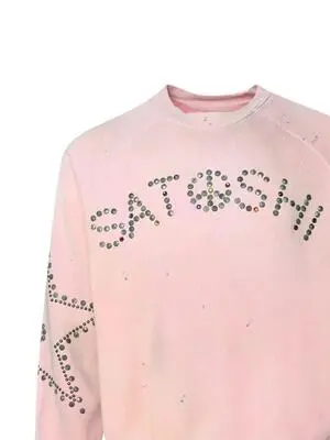 SATOSHI NAKAMOTO Star-studded Crew-neck Sweater - Pink