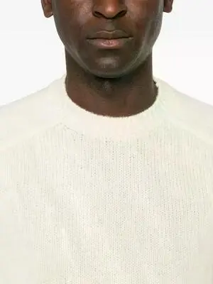 SCAGLIONE Ribbed-knit Raglan-sleeve Sweater