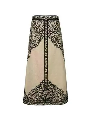 Johanna Ortiz Johanna Ortiz Loose Horizon Maxi Skirt Neutrals