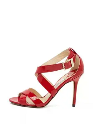 JIMMY CHOO Patent Leather Strappy Stiletto Sandals