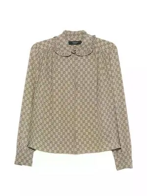 Gucci Gg Supreme Ruffled Shirt