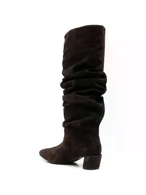 LISKA Slouchy Suede Boots - Brown