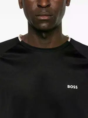 BOSS Logo-print Raglan-sleeve T-shirt