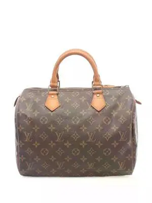 LOUIS VUITTON 2003 30 Speedy Monogram Tote Bag - Brown