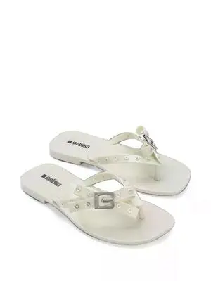 Melissa Harmonic Squared Bow Detail Flip Flops