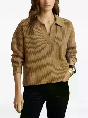 Ralph Lauren Ribbed Collared Sweater