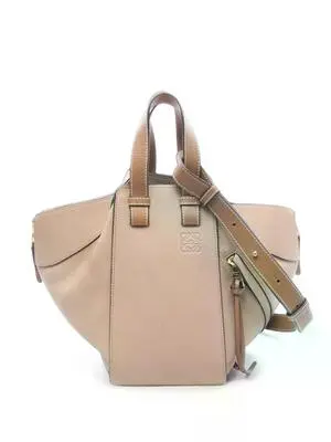 Loewe Small Hammock Leather Tote Bag - Neutrals