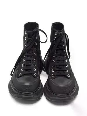 Alexander McQueen Tread Slick Lace-up High Top Sneakers - Black