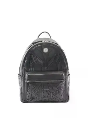 Mcm Geometric Logo Print Backpack