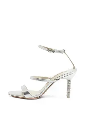 SOPHIA WEBSTER Rosalind Crystal-bead Sandals - Silver