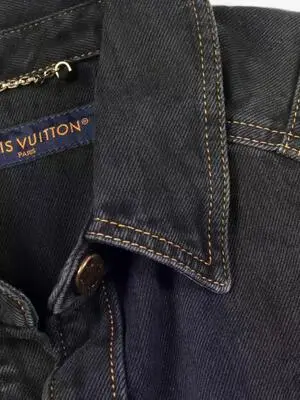 LOUIS VUITTON Logo-embroidered Denim Jacket