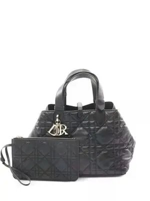 Dior 2010s Medium Toujours Macro Cannage Tote Bag - Black