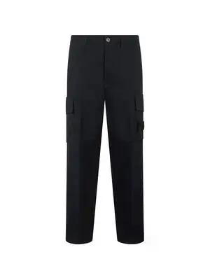 Stone Island All-weather Cotton Canvas Ghost Cargo Trousers